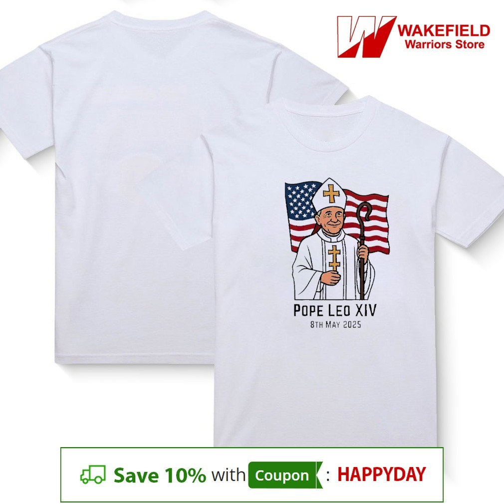 Pope Leo XIV 8th May 2025 American flag shirt, hoodie and sweatshirt